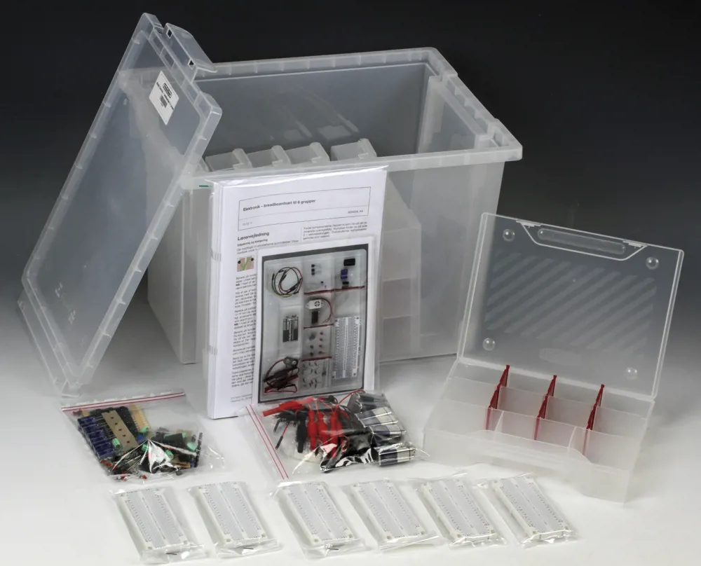Breadboard elektronikksett, 6 grupper - Skoleelektronikk-sett ...