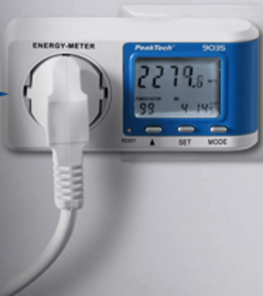 Energiemeter met elektrische stekker en uitlezing - Efficiënte ...