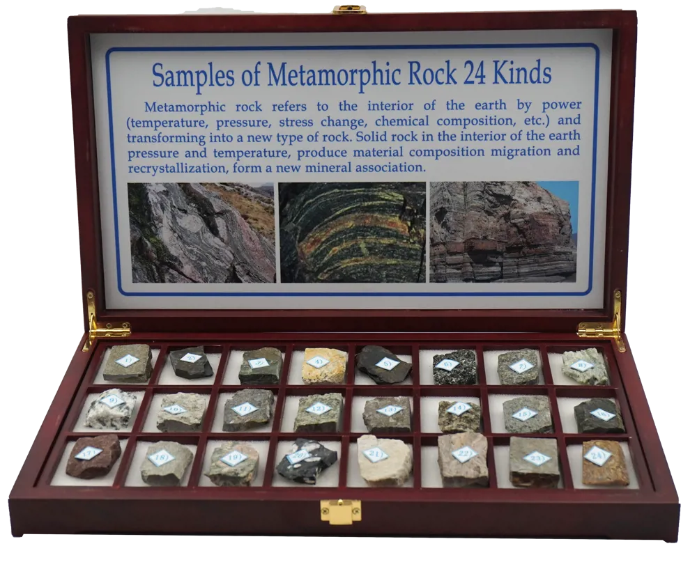 Steinsamling, metamorf, 24 stk - Pedagogisk skolemateriell ...