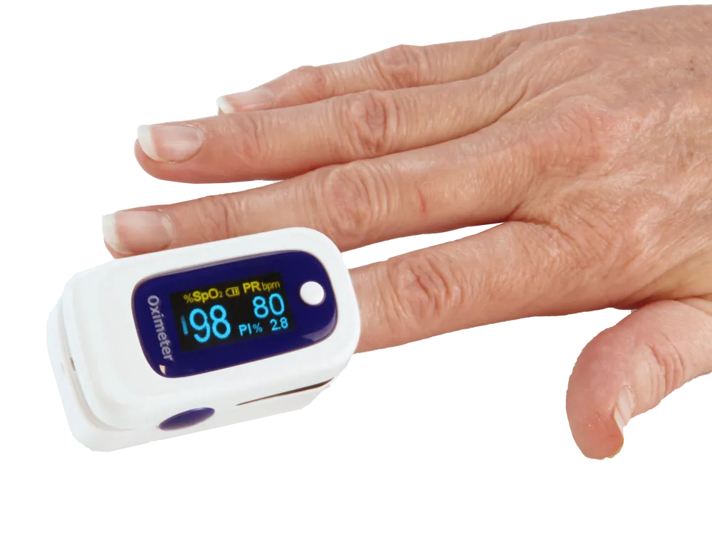 Fingertips pulsoksymeter - måler hjertefrekvens - Frederiksen Scientific