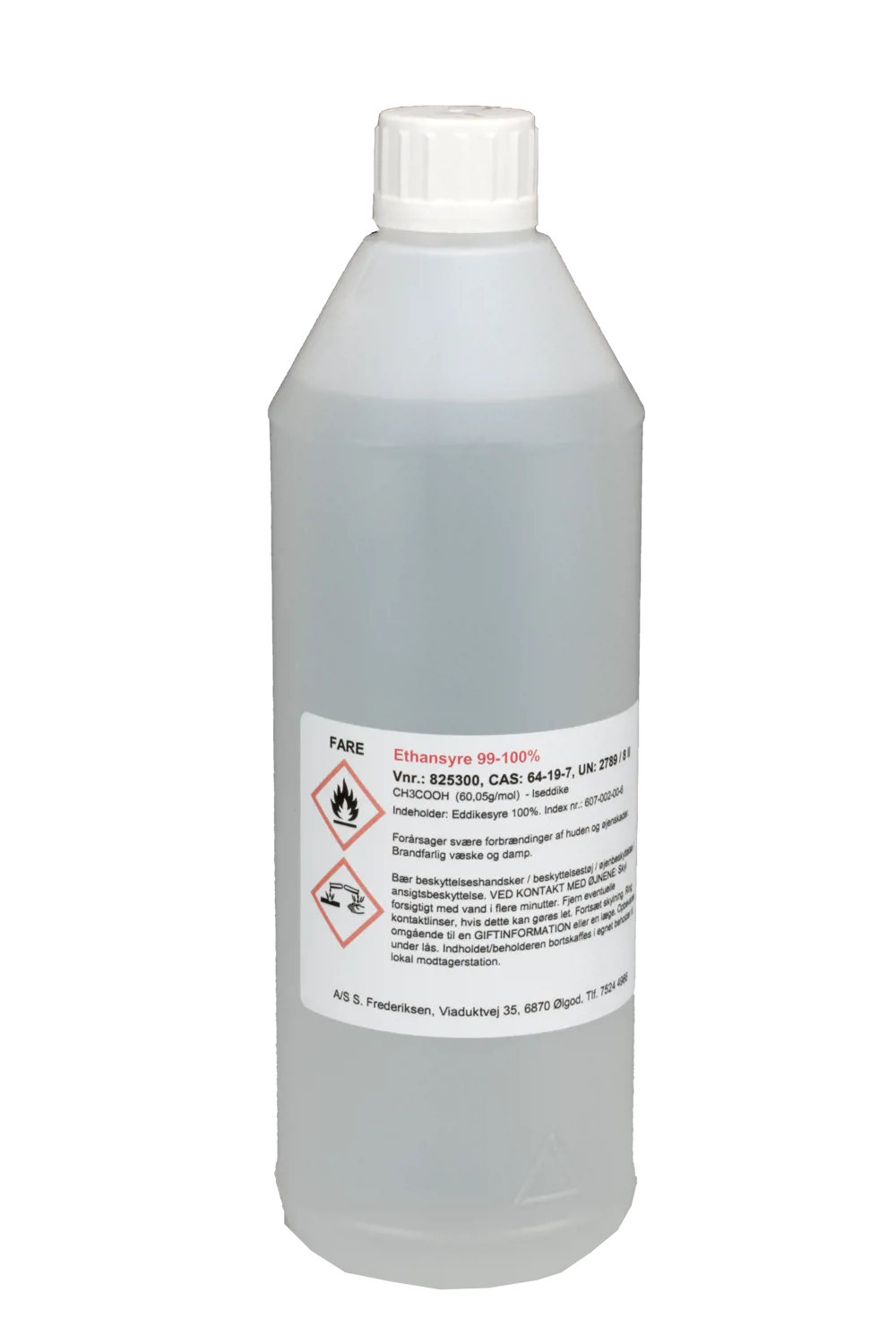Eddikesyre (Ethansyre / Iseddike): 99 - 100 % | Frederiksen Scientific