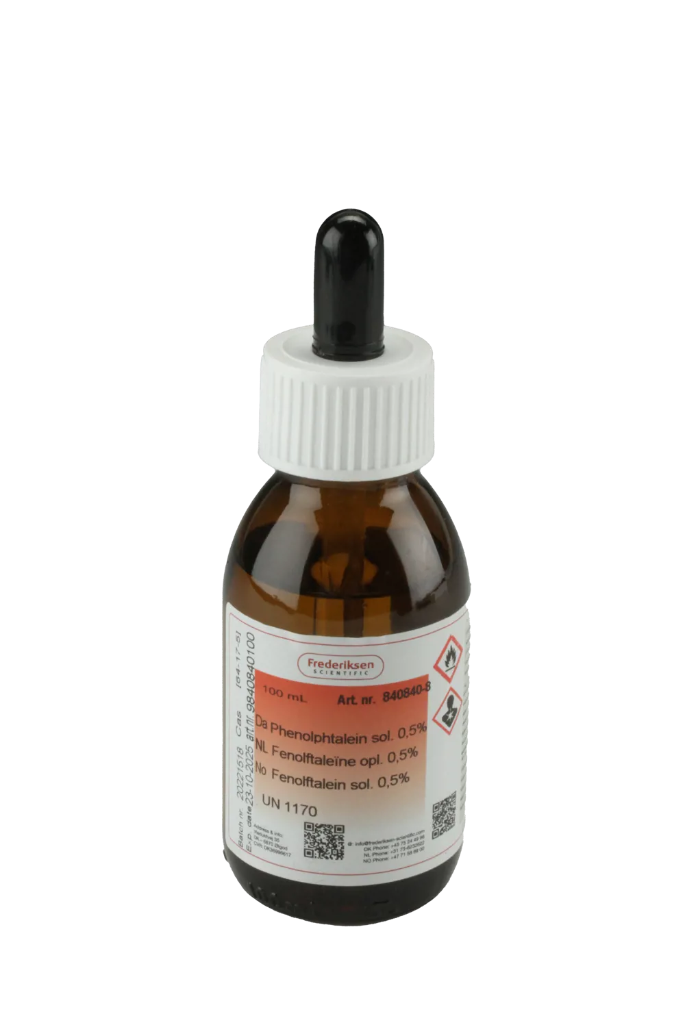Fenolftaleïne opl. 0,5% pH-indicator - 100ml